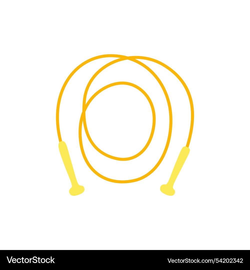 A yellow jump rope Royalty Free Vector Image - VectorStock