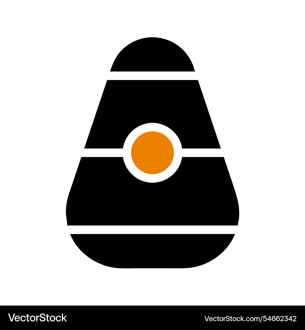 Abstract geometric candy corn icon concept Vector Image