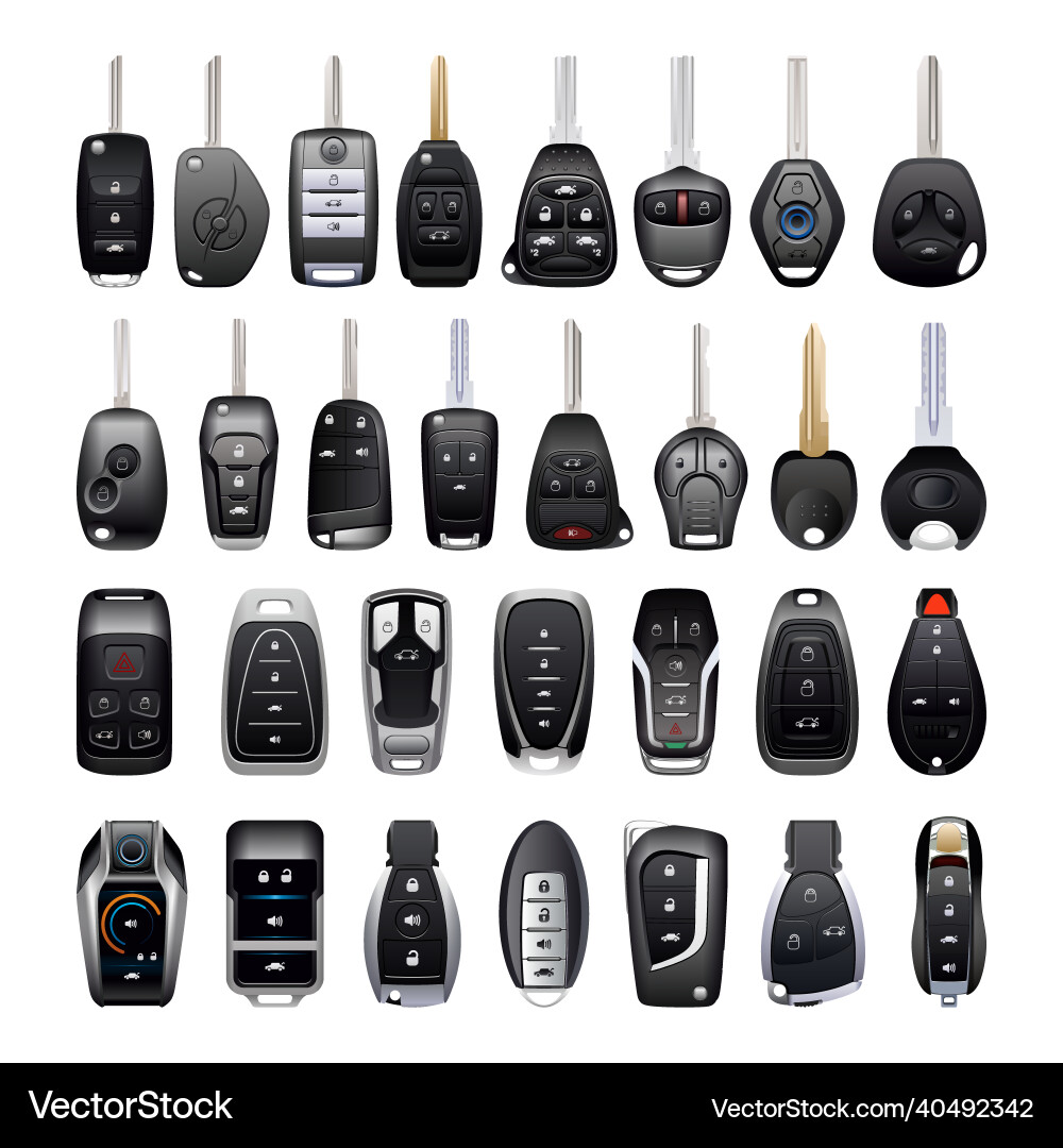 Car keys set Royalty Free Vector Image - VectorStock
