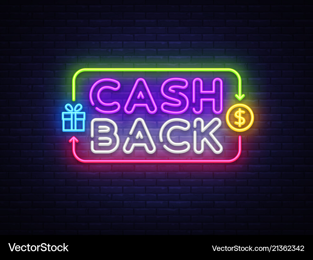 Cash back sign design template Royalty Free Vector Image