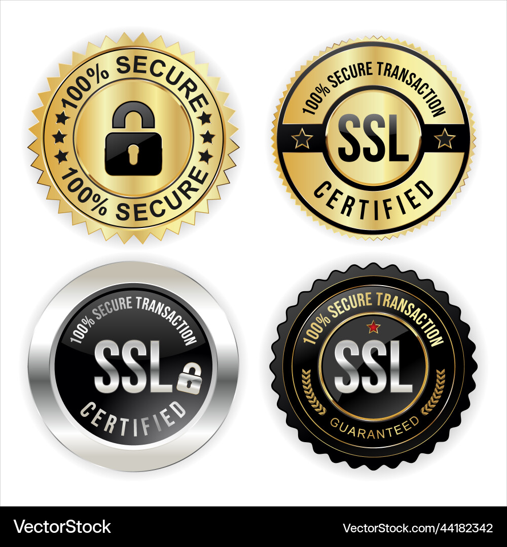 Collection of ssl protection secure icon Vector Image