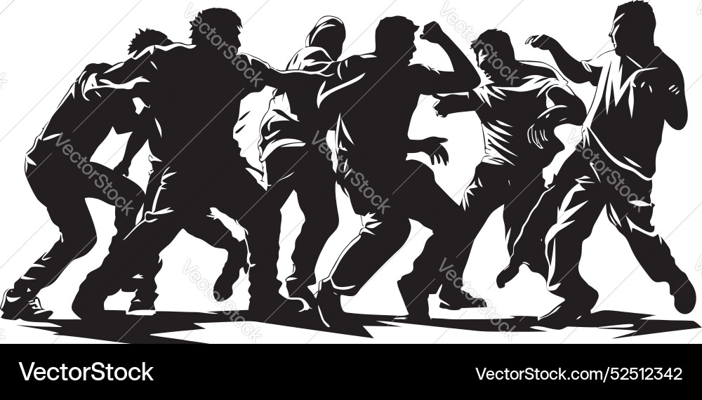 Dark confrontation black melee emblem abyssal Vector Image