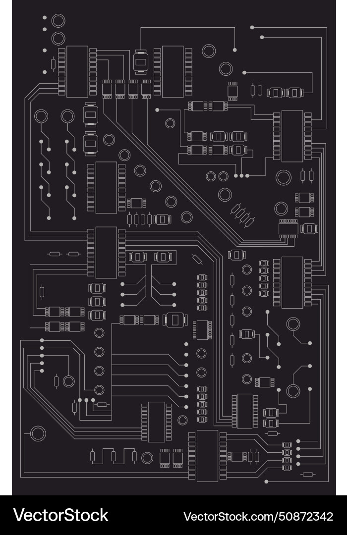 Electrical diagram of communication devices Vector Image