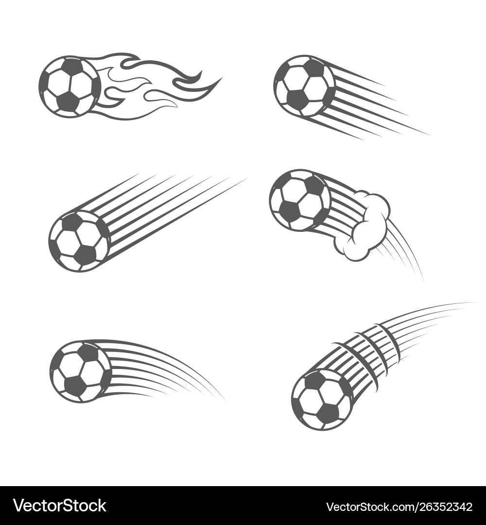 Football moving symbol Royalty Free Vector Image