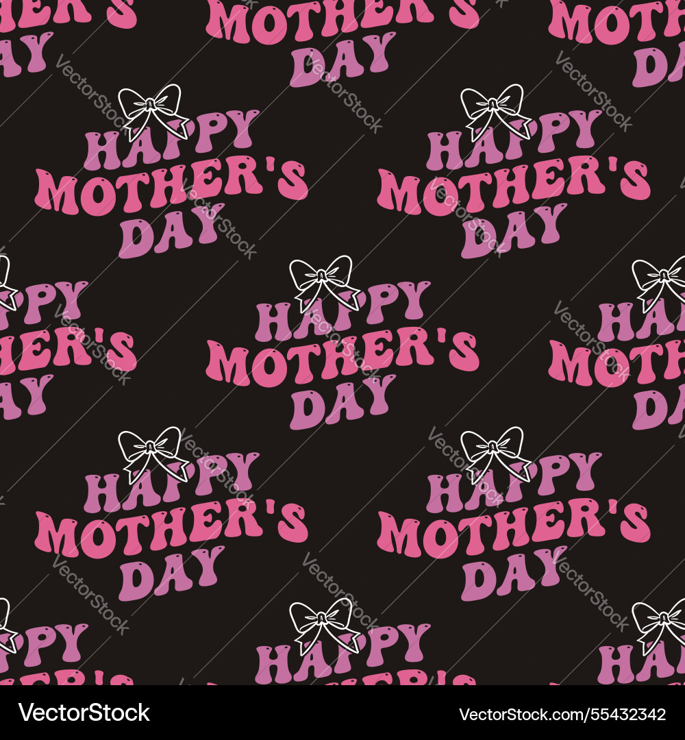 Mothers day seamless pattern mother day wallpaper Vector Image