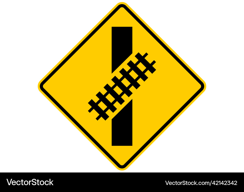 Railroad crossing Royalty Free Vector Image - VectorStock