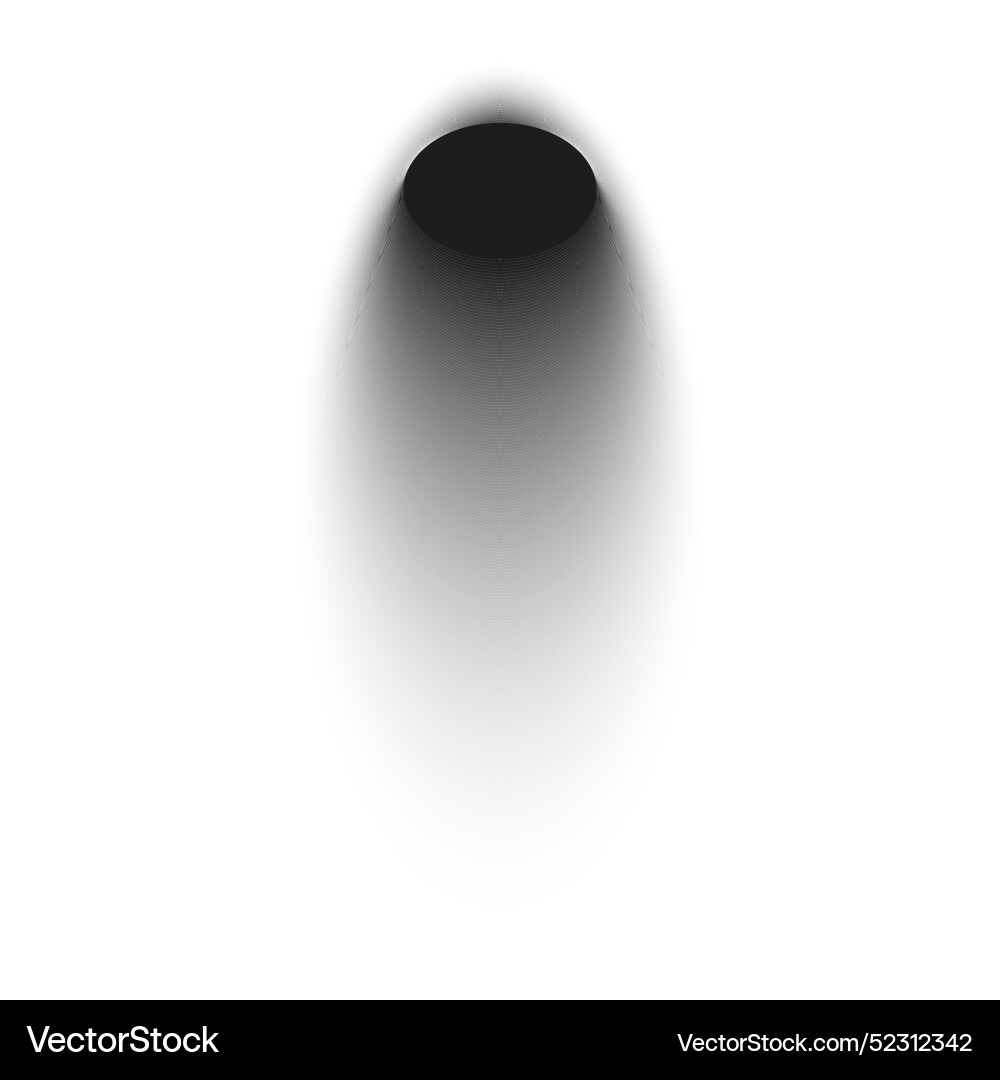 Realistic shadow set with round shapes black Vector Image