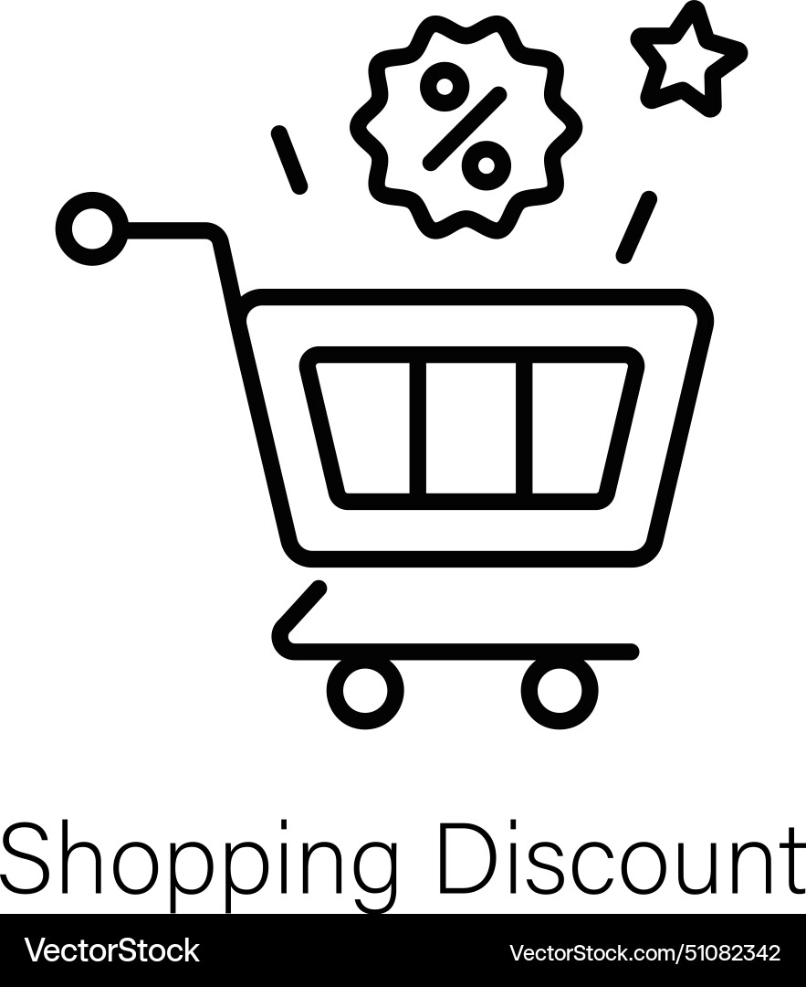 Shopping discount Royalty Free Vector Image - VectorStock