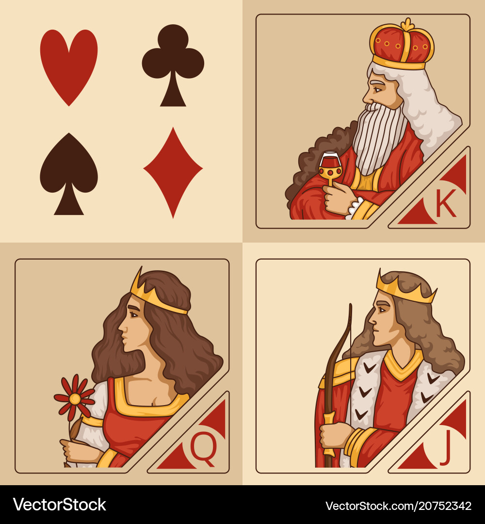 Stylized King of Hearts Vector Images (45)