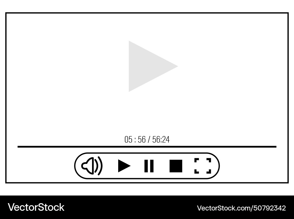 Vlog video frame sticker Royalty Free Vector Image