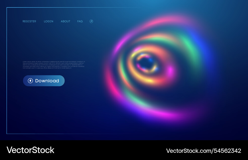 Warp tunnel speed of light technology background Vector Image