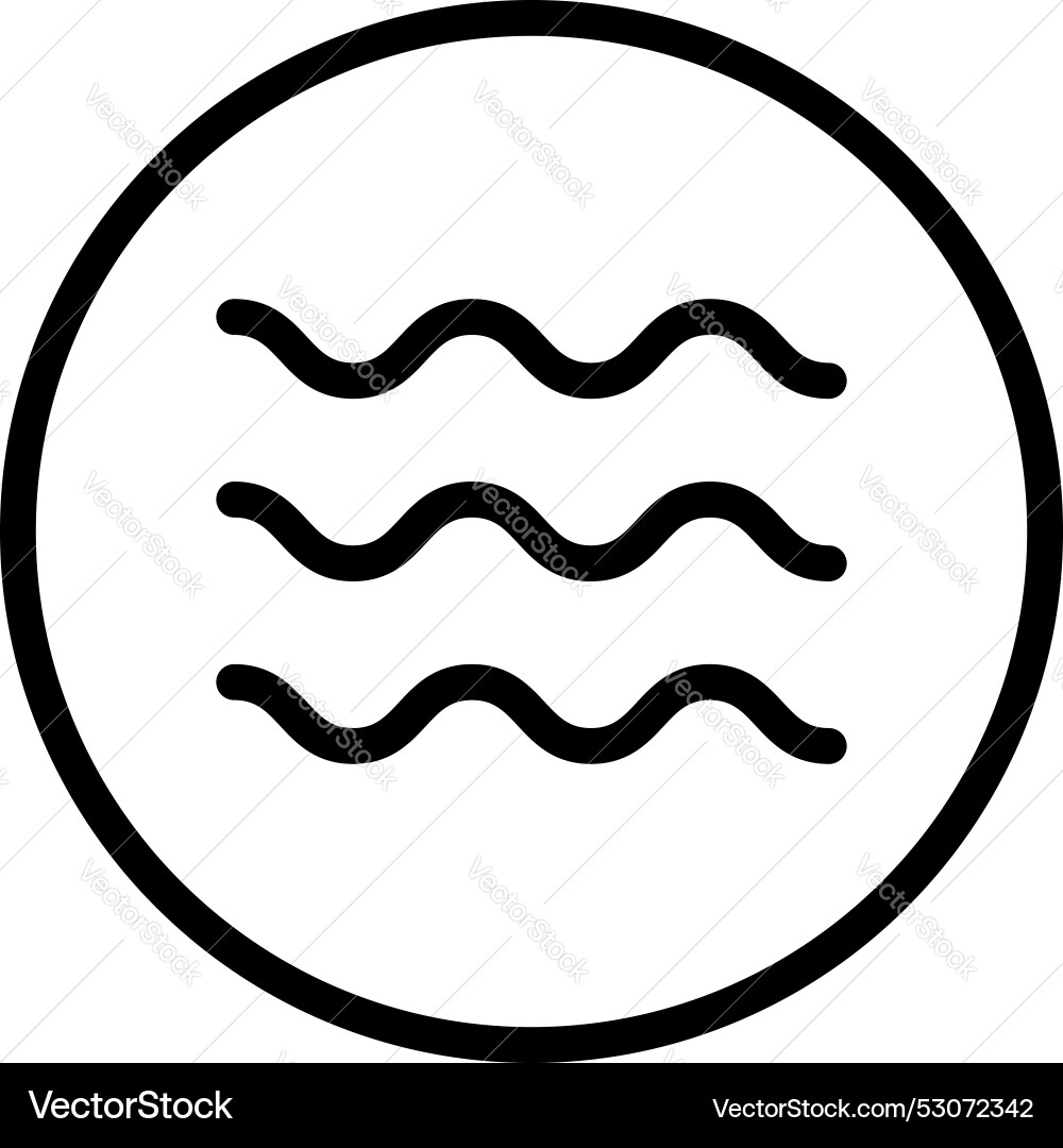 Wave icon in trendy flat style isolated on white Vector Image