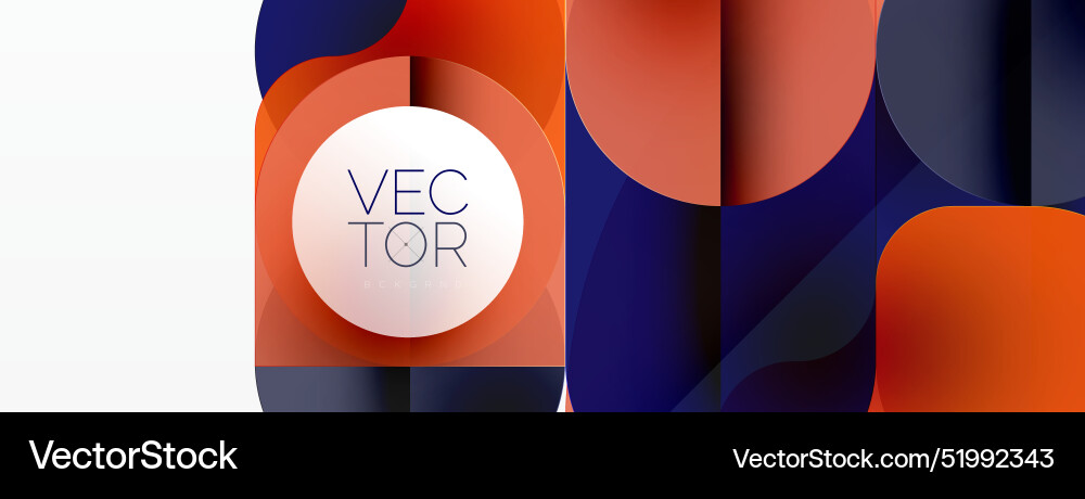 Circles and round shapes geometric minimal Vector Image