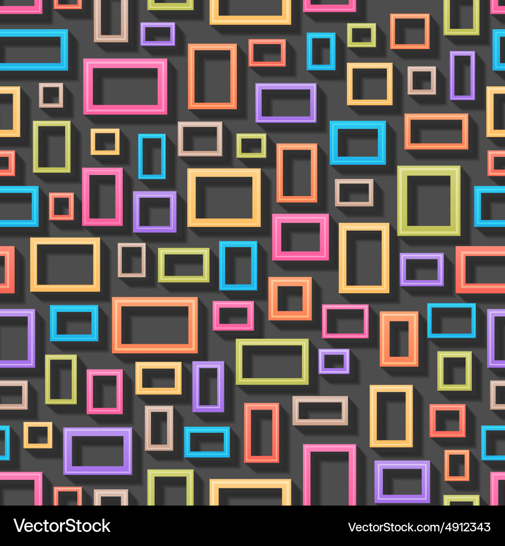 Colorful Picture Frames Background Royalty Free Vector Image