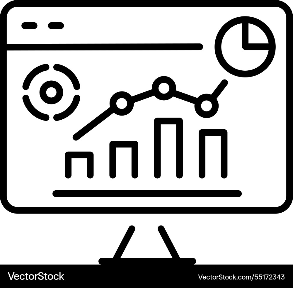 Kpi dashboard Royalty Free Vector Image - VectorStock