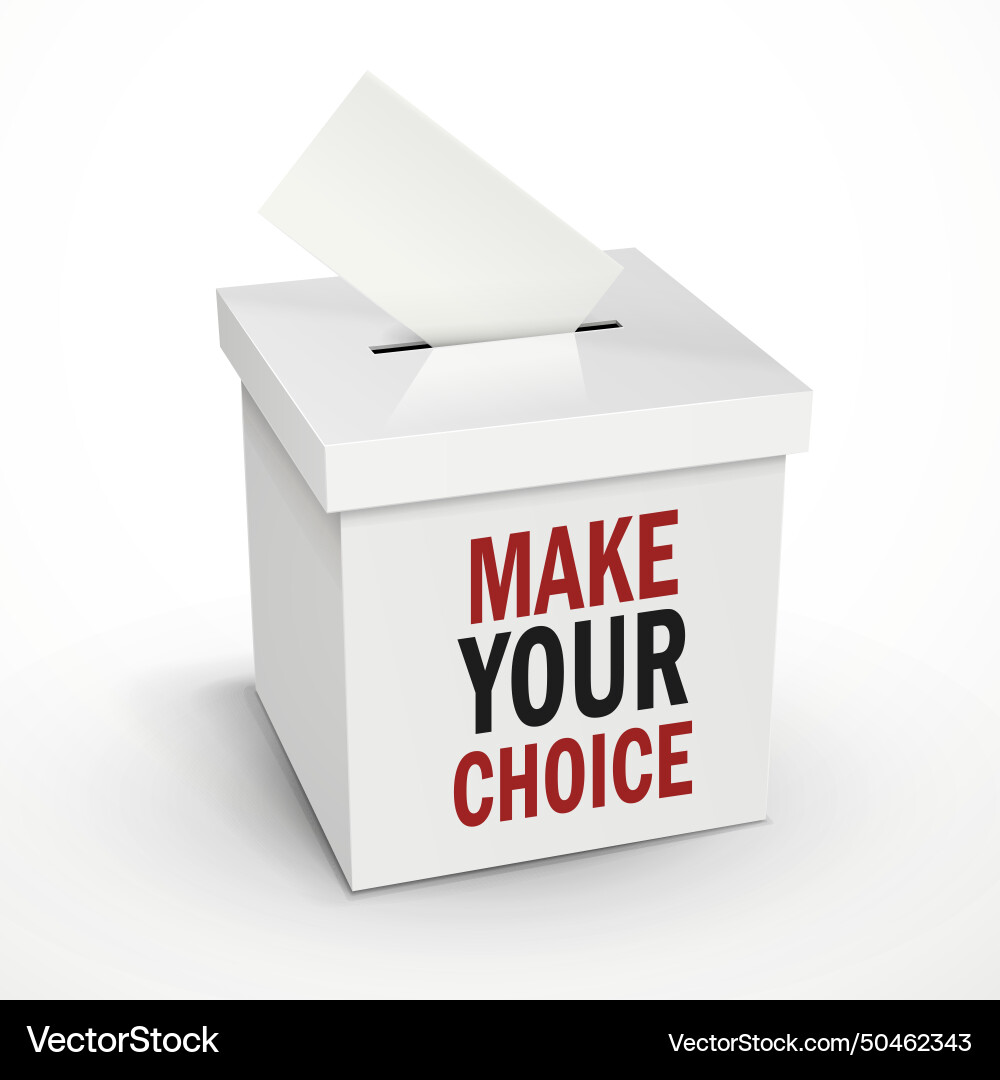 Make your choice words on the white box Royalty Free Vector