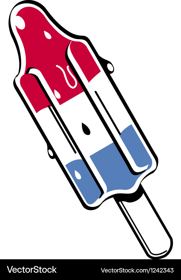 Popsicle rocket shaped Royalty Free Vector Image