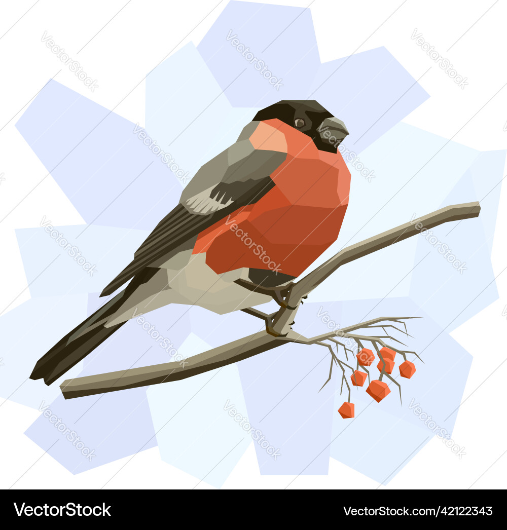 Simple of bullfinch Royalty Free Vector Image - VectorStock