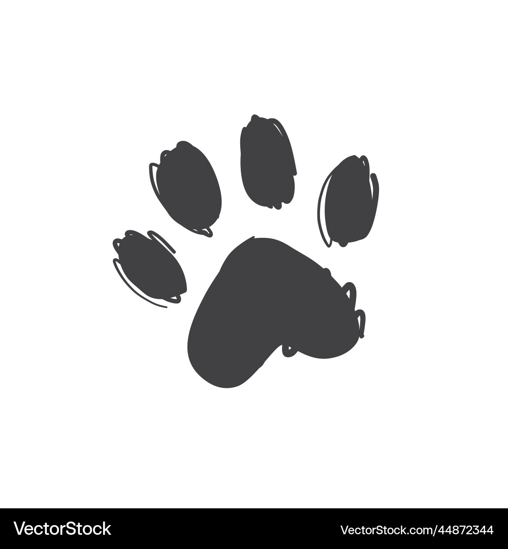 Animal paw print icon Royalty Free Vector Image