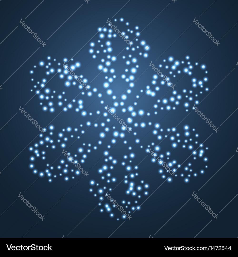 Bright star snowflake Royalty Free Vector Image