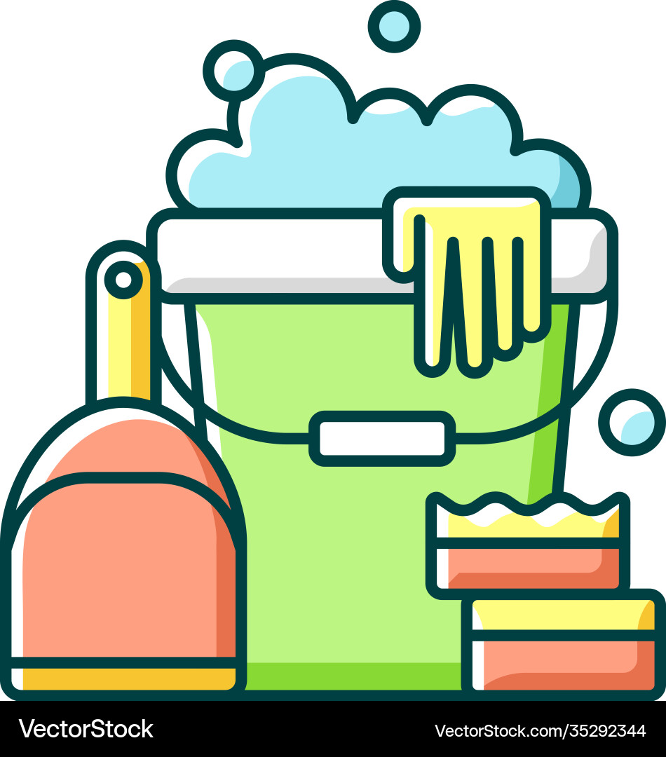 Cleaning Supplies Icon Set Royalty Free Vector Image