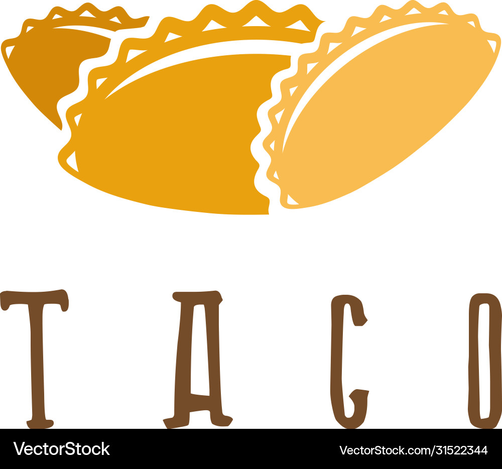 Design template taco mexican food Royalty Free Vector Image