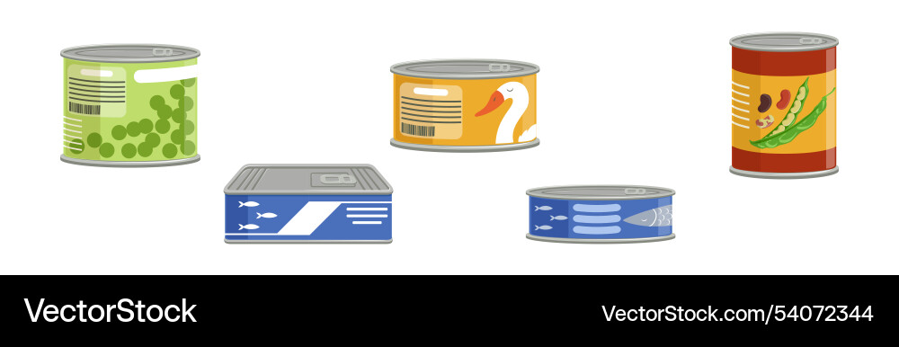 Different market product object in closed Vector Image