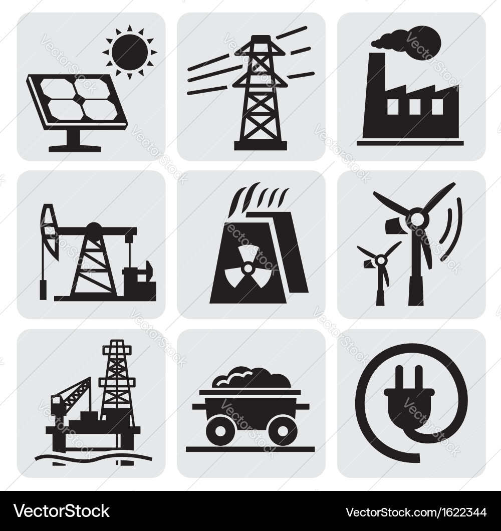 Energy set Royalty Free Vector Image - VectorStock