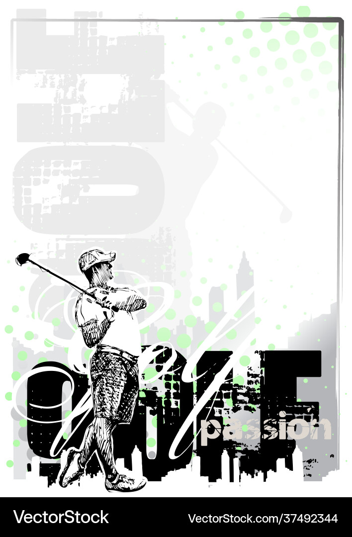Golf poster background Royalty Free Vector Image