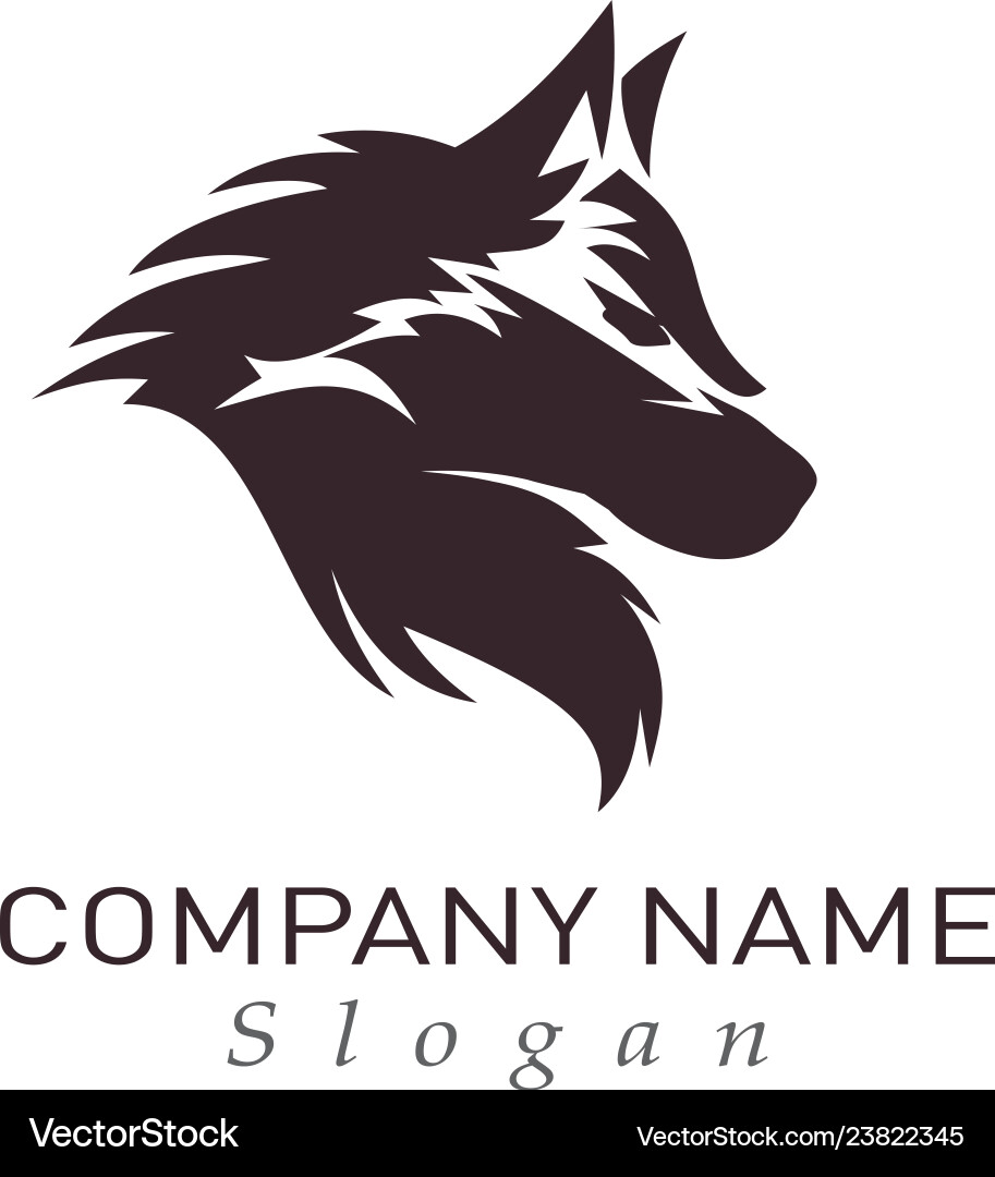 Black wolf design Royalty Free Vector Image - VectorStock