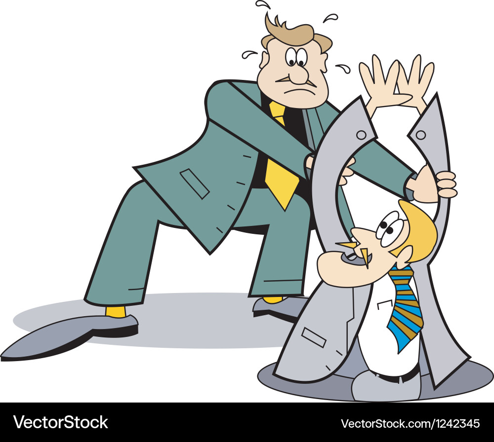 Business Support Cartoon Royalty Free Vector Image