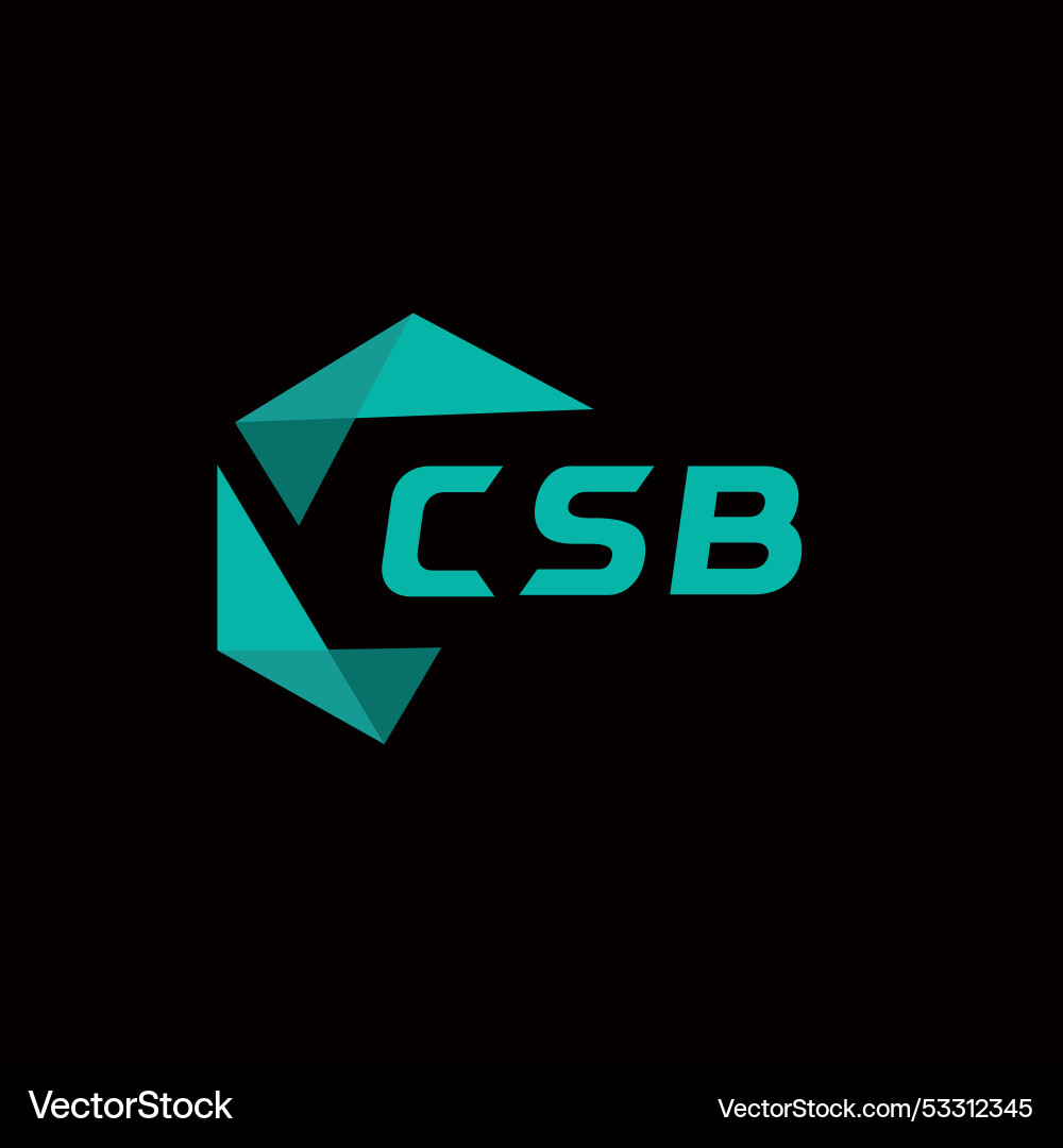 Csb creative minimalist letter logo unique Vector Image