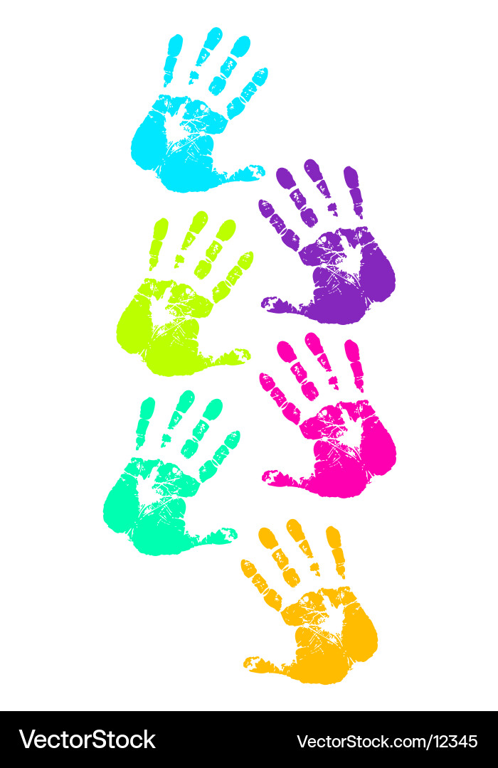 Hand print Royalty Free Vector Image - VectorStock
