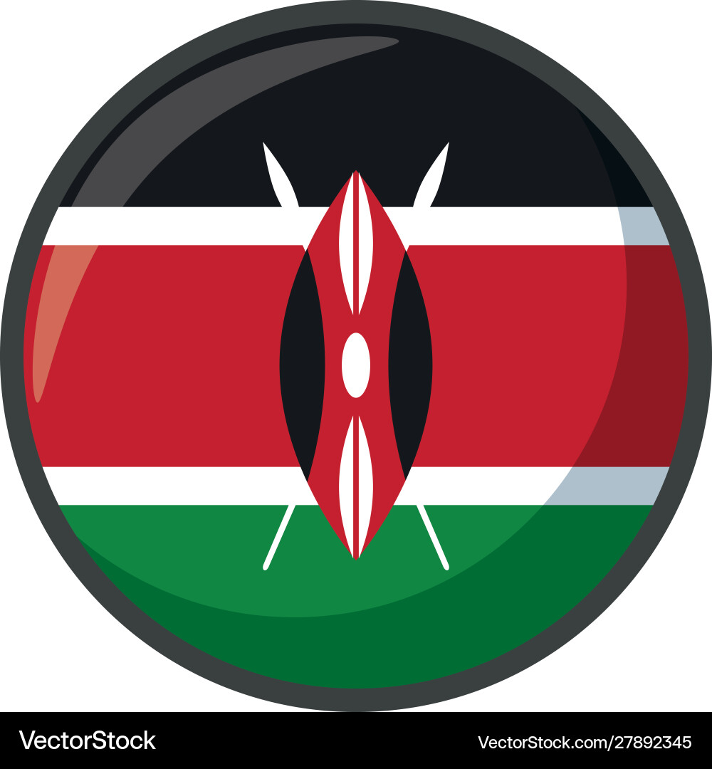 Isolated kenya flag icon block design Royalty Free Vector
