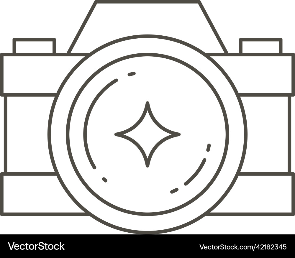 Monochrome professional camera photographer Vector Image