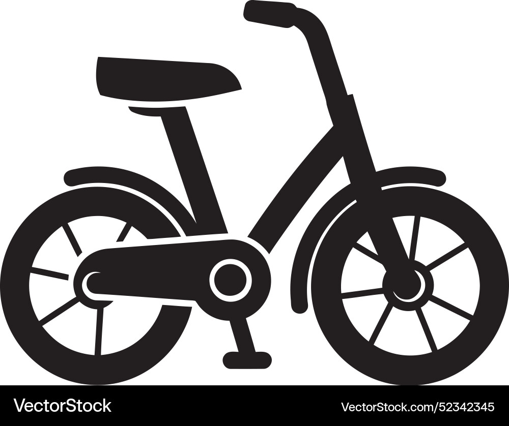 Sleek three wheeler graphicdarkened tricycle icon Vector Image