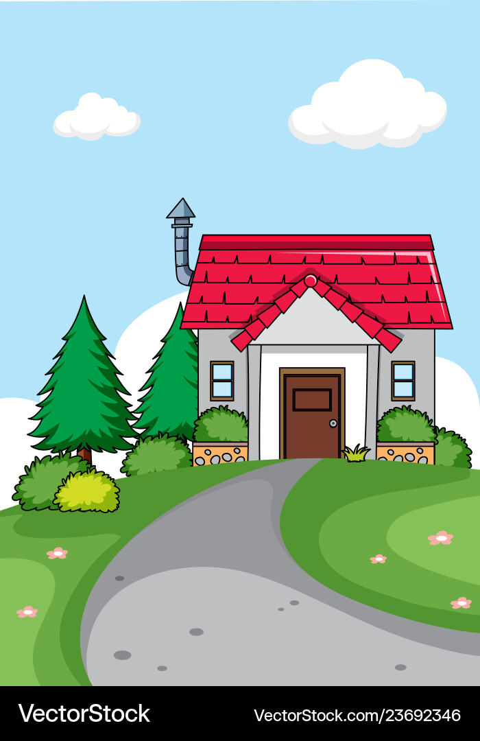 A simple house background Royalty Free Vector Image