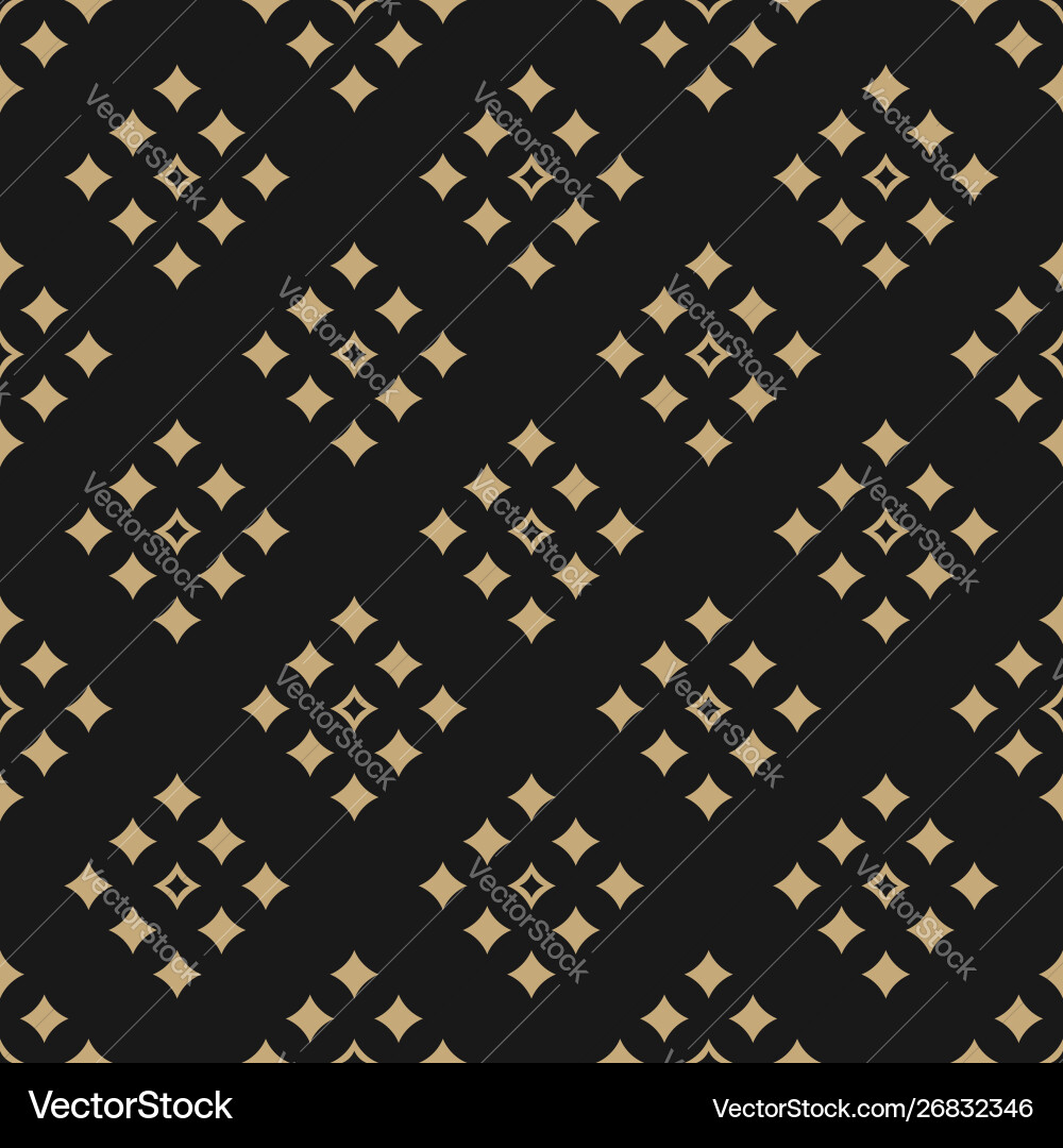 Black and gold geometric seamless pattern Vector Image