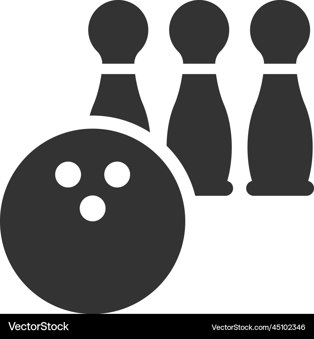 Bowling ball icon Royalty Free Vector Image - VectorStock