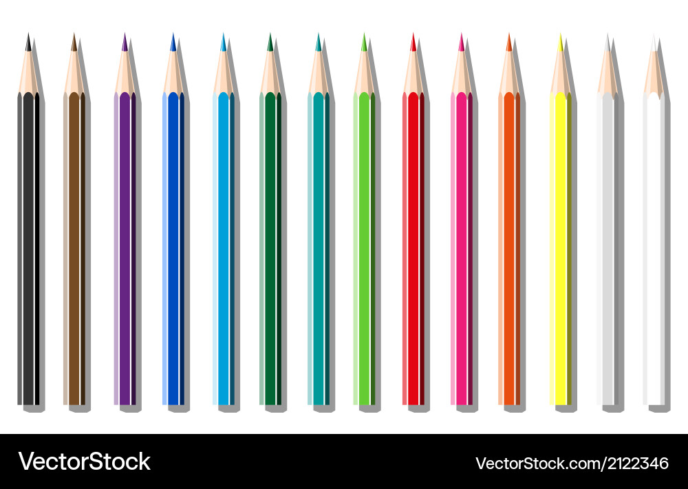 Colorful crayons Royalty Free Vector Image - VectorStock