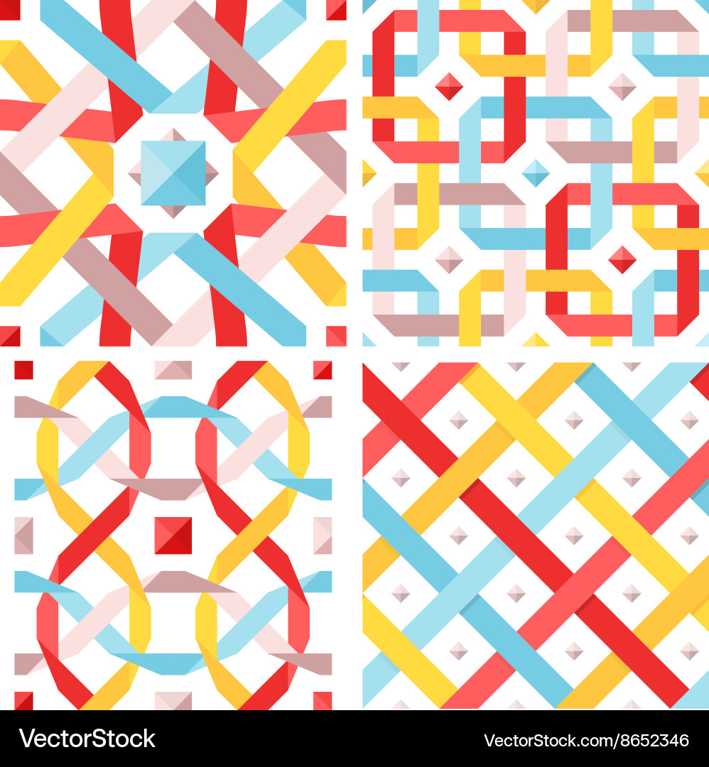 Colorful Ribbon Pattern Royalty Free Vector Image