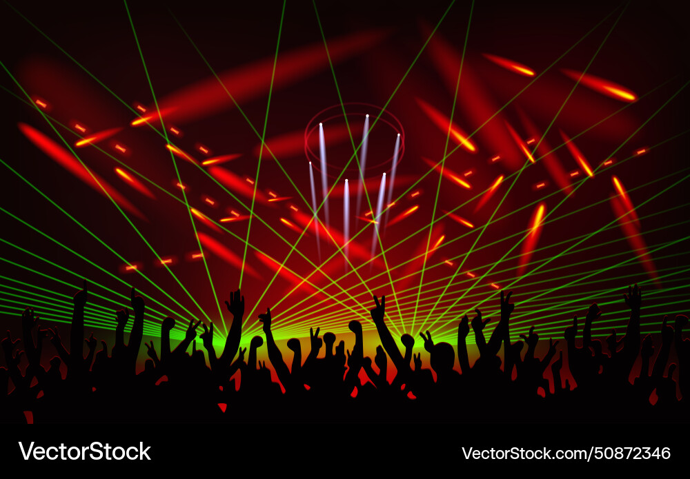 Concert stage with laser effects Royalty Free Vector Image