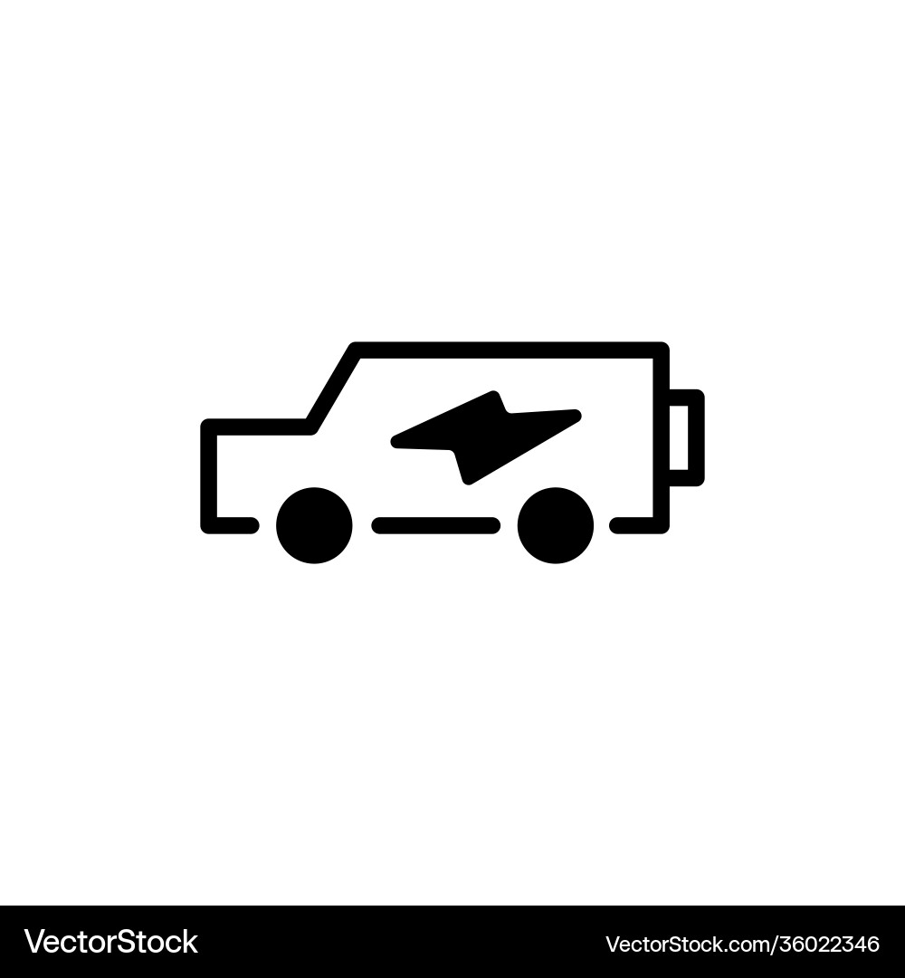 Electric car battery logo icon Royalty Free Vector Image