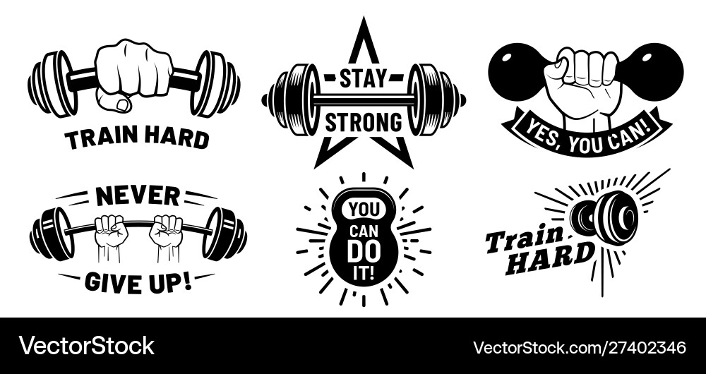 Gym motivation quotes fitness inspirational Vector Image