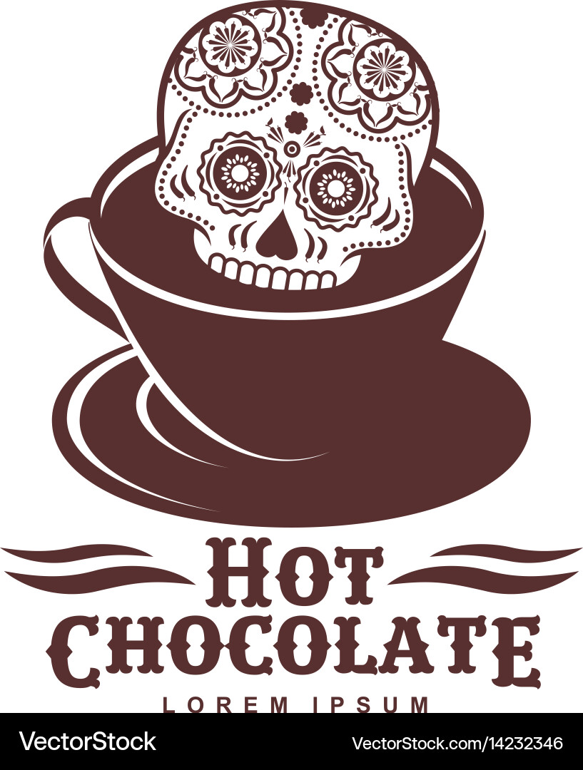 Hot chocolate logo template Royalty Free Vector Image