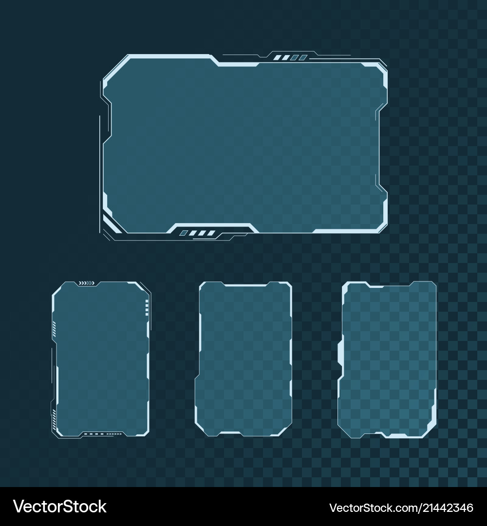 Hud futuristic user interface screen elements set Vector Image