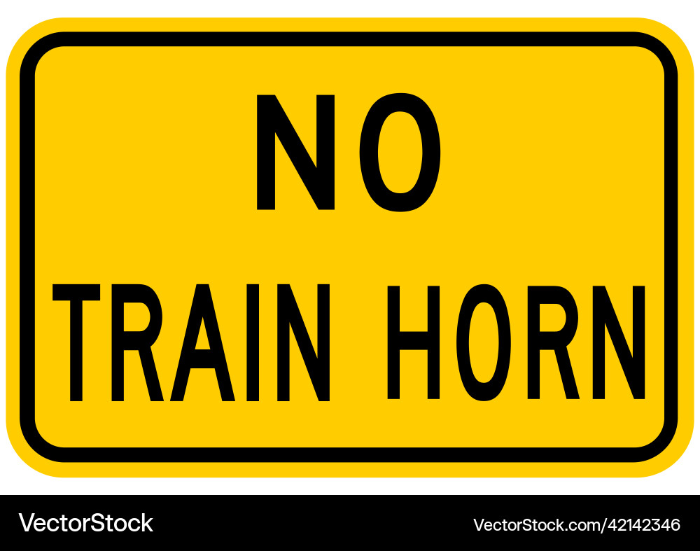 No train horn Royalty Free Vector Image - VectorStock