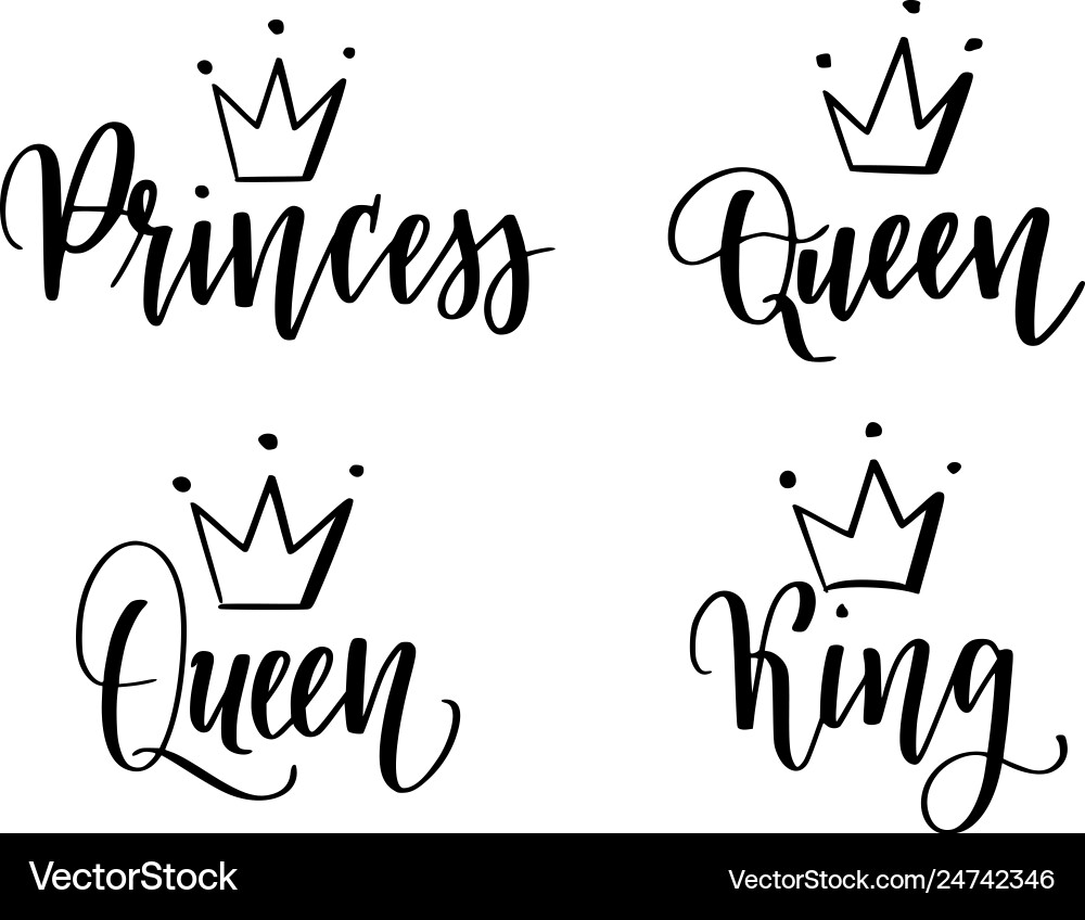 Royal Calligraphy Lettering Set Royalty Free Vector Image