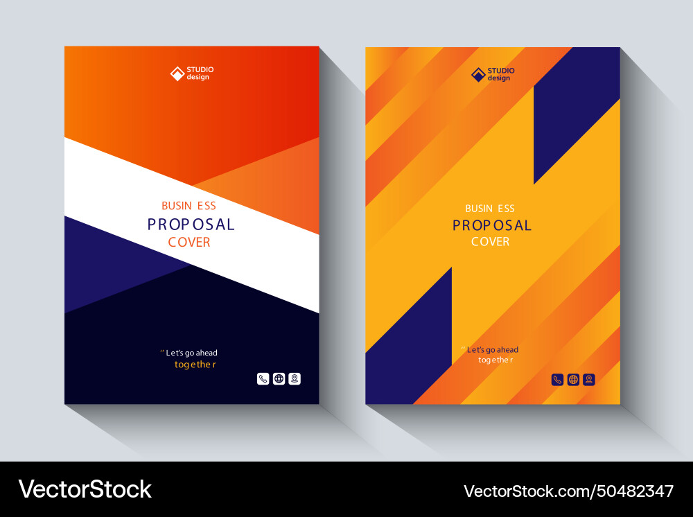 Corporate business proposal cover design template Vector Image