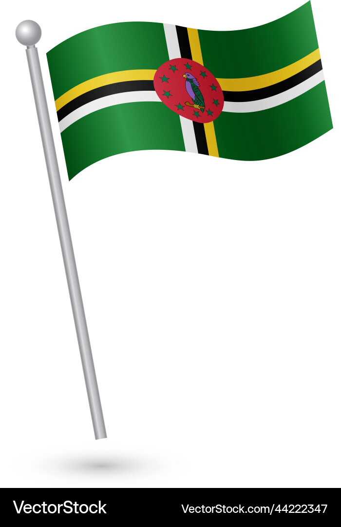 Dominica flag Royalty Free Vector Image - VectorStock